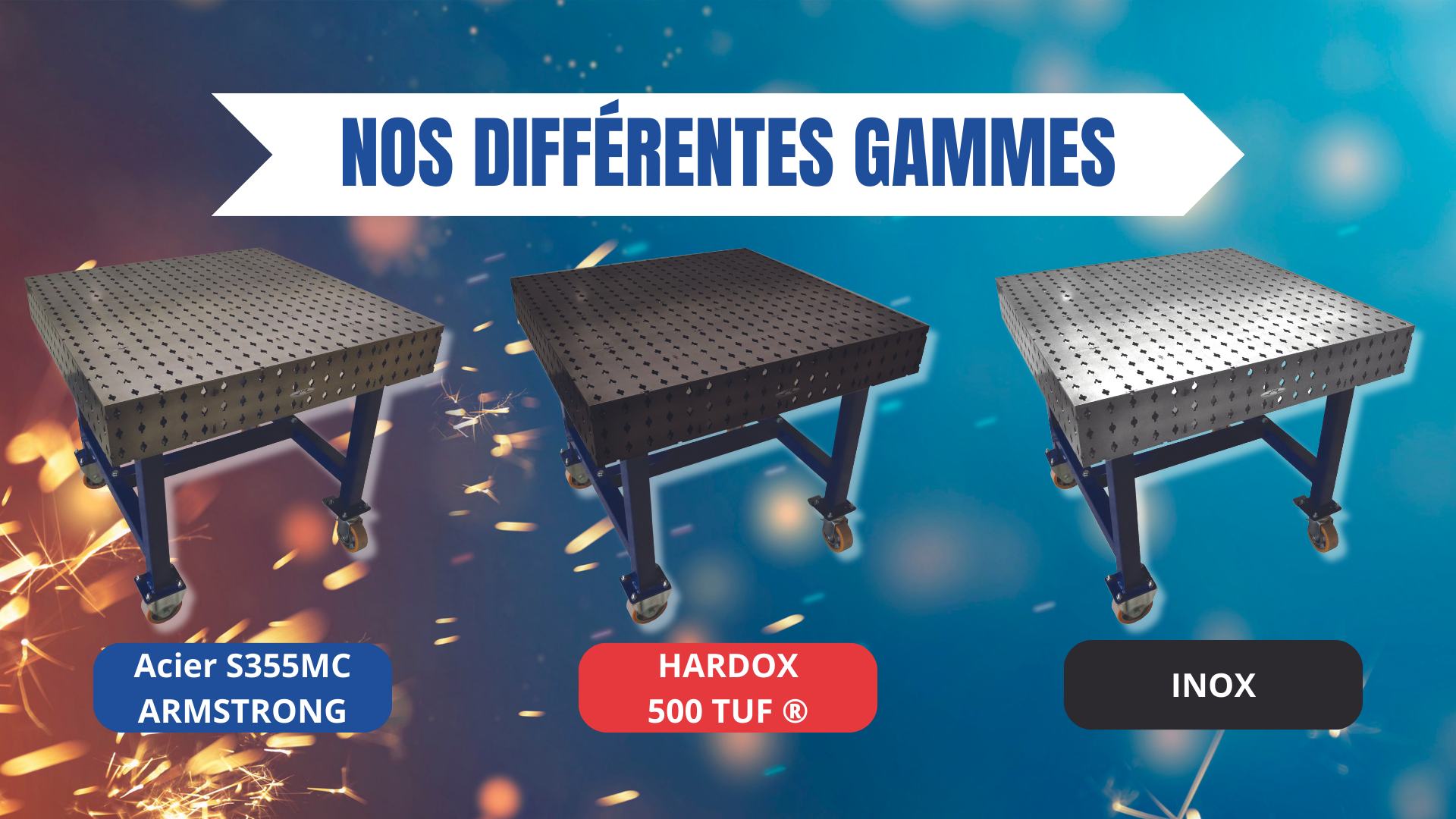 NOS DIFFERENTES GAMMES - Tables de soudure JPS NOS DIFFERENTES GAMMES - Tables de soudure JPS